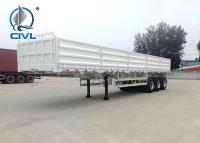 China New Double Function Cargo Semi Trailer Trucks With 3 Fuwa Axles And Removable Wall Q345A Carbo Steel for sale
