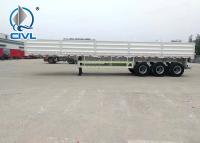 China New Double Function Cargo Semi Trailer Trucks With 3 Fuwa Axles And Removable Wall Q345A Carbo Steel for sale