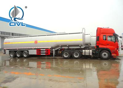 China Q345MATERIAL 45 M3 Three Axles Oil Tank Small Semi Trailer Trucks Yellow And White Color WITH fuwa axle and tirange tire for sale