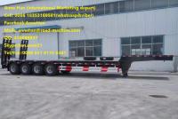 China Q345 Material 4 Axles Low Bed Semi Trailer Trucks With 12.00R20 Model Tire For 50T Load Capacity With 3.5 Inch King Pin for sale