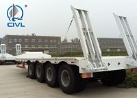 China Q345 Material 4 Axles Low Bed Semi Trailer Trucks With 12.00R20 Model Tire For 50T Load Capacity With 3.5 Inch King Pin for sale
