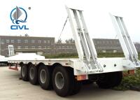 China Q345 Material 4 Axles Low Bed Semi Trailer Trucks With 12.00R20 Model Tire For 50T Load Capacity With 3.5 Inch King Pin for sale