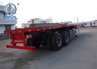 China Flatbed Transport Semi Trailer Trucks 2 Axle Four Double Container Trailer for sale