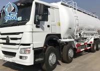 China 8x4 30CBM Dry Bulk Cement Powder Tank Liquid Tanker Truck Manual Transmission for sale