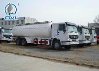 China 8x4 30CBM Dry Bulk Cement Powder Tank Liquid Tanker Truck Manual Transmission for sale