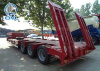China 2/3/4Axles Low Flatbed Trailer With Jost Landing Gear And Fuwa Axle  40t-100t Payload Capacity for sale