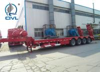 China 2/3/4Axles Low Flatbed Trailer With Jost Landing Gear And Fuwa Axle  40t-100t Payload Capacity for sale