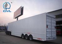 China 3 axleLorry Semi Trailer Trucks 28T van cargo truck semi trailer for sale
