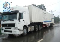 China 3 axleLorry Semi Trailer Trucks 28T van cargo truck semi trailer for sale