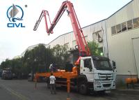 China 51 M Cement Pump Truck Cement Transport Trucks 4 Sections Arms 50m³ Output, HB52B/HB52A-I for sale