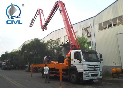 China 51 M Cement Pump Truck Cement Transport Trucks 4 Sections Arms 50m³ Output, HB52B/HB52A-I for sale