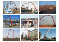 China 51 M Cement Pump Truck Cement Transport Trucks 4 Sections Arms 50m³ Output, HB52B/HB52A-I for sale