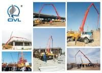 China 51 M Cement Pump Truck Cement Transport Trucks 4 Sections Arms 50m³ Output, HB52B/HB52A-I for sale