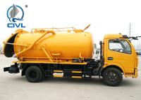 China 4X2 10cbm Sewage Suction Truck Tank Volume 10m3 / 10000L 160hp Euro 2 Standard for sale