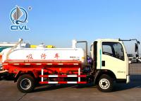 China 6 Wheels SINOTRUK HOWO New Sewage Suction Truck for Sanitation Enterprise 5-6CBM LHD 4X2 Euro2 for sale