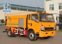 China HOWO Vacuum Sewage Suction Truck / Sinotruk 4.58 L Displacement 4x2 10 - 16m3 Sewer Cleaning Truck for sale