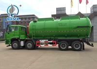 China New Howo 6x4 371HP Sewage Suction Vacuum Truck  Green Color euro II 25 ton loading capacity for sale