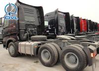 China 420HP HOWO A7 Prime Mover Truck  Diesel 6x4 Transport Trucks Wild Black Tractor Head for sale