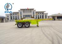 China Flatbed Semi Trailer Trucks 2 Axle Skeleton Container Trailer for sale