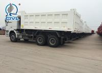 China 10 Tires howo New Heavy Duty Dump Truck 336hp 6x4 Rhd 30 Ton White / Red / Green color for sale