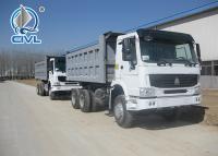 China 10 Tires howo New Heavy Duty Dump Truck 336hp 6x4 Rhd 30 Ton White / Red / Green color for sale