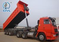 China Carbon Steel Hydraulic Lifting 40 Ton Grapple 3 Axle Tipper Trailer  Dump Semi Trailer for sale