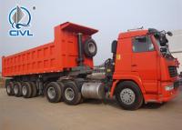 China Carbon Steel Hydraulic Lifting 40 Ton Grapple 3 Axle Tipper Trailer  Dump Semi Trailer for sale