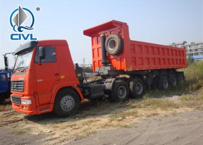 China Carbon Steel Hydraulic Lifting 40 Ton Grapple 3 Axle Tipper Trailer  Dump Semi Trailer for sale