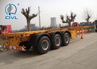 China CIVL Loading Construction Machines Hydraulic Flatbed Semi Trailers 3 Axles 80 Tons 17m for sale