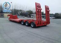 China 70 Ton Heavy Duty 3 Axles Stonger Low Bed Truck Trailer For Machinery Transport for sale