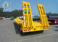 China 70 Ton Heavy Duty 3 Axles Stonger Low Bed Truck Trailer For Machinery Transport for sale