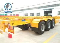 China 3 Axles 40ft Container Chassis Skeleton Semi Trailer Trucks With Twist Lock for sale