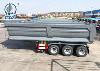 China Rear Dump Trailer End Dumping Dumper Semi Truck Trailer 50t To 70 Ton 3 Axles With HYVA Hydraulic Cylinder for sale
