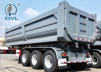 China Rear Dump Trailer End Dumping Dumper Semi Truck Trailer 50t To 70 Ton 3 Axles With HYVA Hydraulic Cylinder for sale