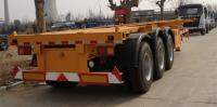 China 13000 Mm Length Flatbed Semi Trailers / Container Trailer Mechanical Suspension 3 axle / 2 axle semitrailer for sale