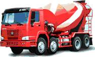 China White / Red Steel Wearproof Concrete Mixing Equipment Concrete Mixer Trucks 8 x 4 420 HP for sale