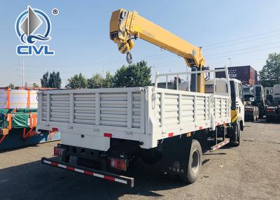 China CCC 3-8 Tons Truck Mounted Crane With 4x2 Sidewall Cargo Truck for sale
