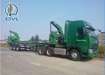 China NEW Q345 Material Side Lifter 3 Axles Semi Trailer Truck Lift / Carry 20ft 40ft Container with 6x4 tractor for sale
