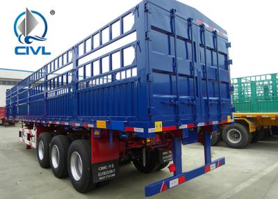 China 2 Axle Fence Semi Trailer Trucks For Transport Livestock for sale
