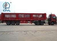 China 40 Feet 3 Axles cargo fence semitrailer 12 Tires With Removable Sidewall for sale