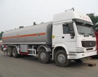 China White Color Liquid Tanker Truck , Oil Fuel Tank Truck 371hp 20 - 25m3 for sale