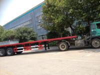 China New Flat Bed Deck Semi Trailer For Container 25 - 40T CImc Heavy Truck Transportation for sale