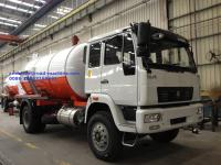 China Sinotruck SWZ  4x2 226HP 14000 Liters Sewage Suction Truck / Vacuum Tanker for sale