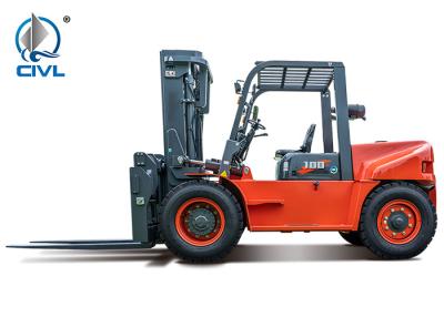 China 10 Ton Diesel Forklifts / 92 Kw Engine Forklift Truck Material Handling Machinery for sale