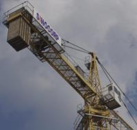 China 380V / 50Hz / 3 Phase Power Supply SINOCORP 10T Tower Crane In Yellow / Green Color for sale
