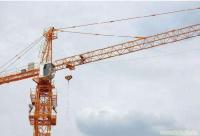 China Yellow Flat Top Tower Crane with VFD Control and Q345B Steel for sale