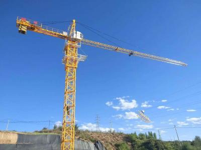 China Flat Top Tower Crane 60m Jib PLC Control Q345B Steel for sale