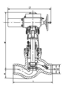 China Grey Cast Iron Electric Valve Actuator, Check Value J61Y-32 for sale