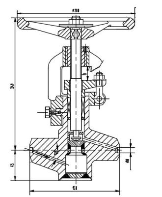 China Carbon Steel Electric Valve Actuator, Cut-off Valve J61Y DN5 for sale