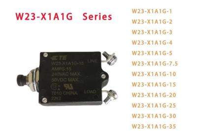 China 1pole 7.5A Panel Mount Thermal Circuit Breaker With Push Pull Actuator W23-X1A1G-7.5 for sale